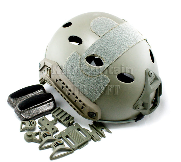 Emerson Helmet with NVG Mount Two Side Rail /Normal FG – KHMountain Airsoft